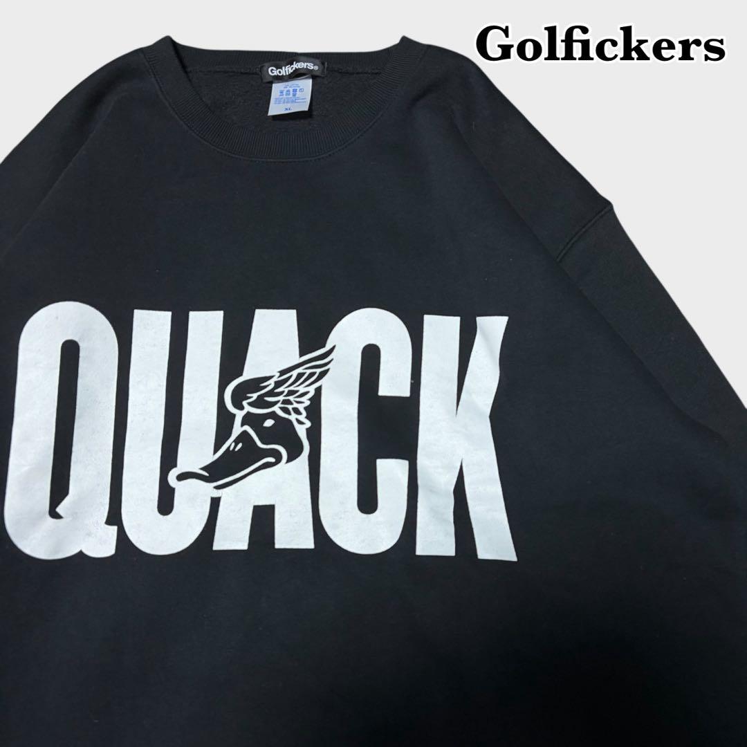 Golfickers G-QUACK SWEAT 両面プリント XL ブラック
