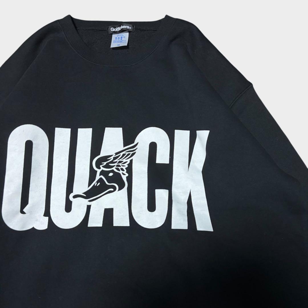 Golfickers G-QUACK SWEAT 両面プリント XL ブラック