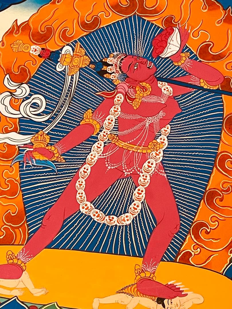 肉筆画 手描き仏画 ヴァジュラヨーギニー Vajrayogini ヨギニ タンカ