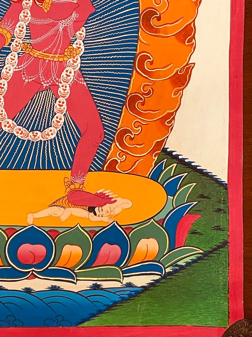 肉筆画 手描き仏画 ヴァジュラヨーギニー Vajrayogini ヨギニ タンカ