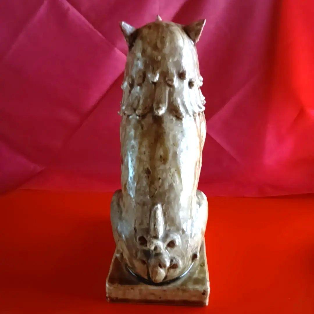 骨董品　古美術　獅子　狛犬　シーサー　置物　家康？作　水野家康