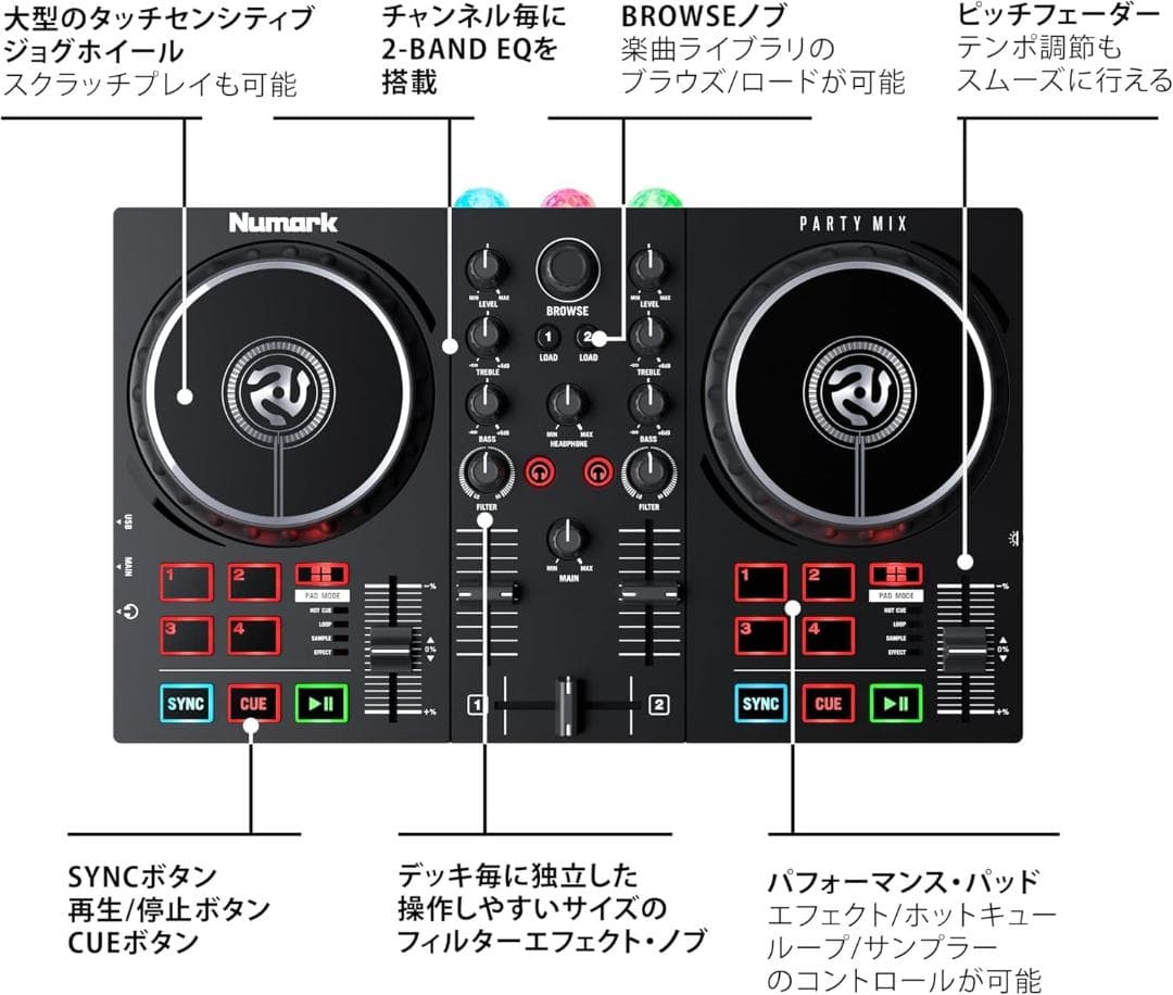 Numark DJコントローラー　Party Mix II