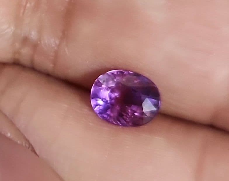 天然非加熱ピンクパープルサファイア 1.262ct