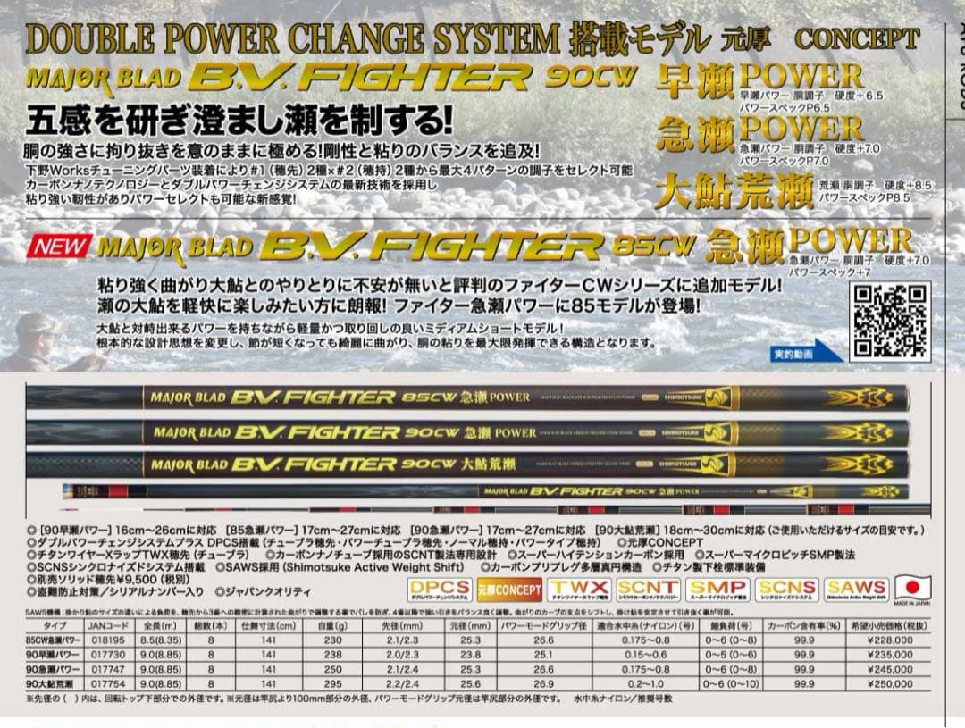 シモツケMJB ブラックバージョンファイター急瀬パワー 90CW