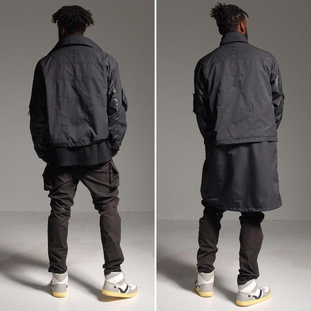 ラッセルノ ゴルフ 2Way カスタム ロング ジャケット ブラック 2XL 7