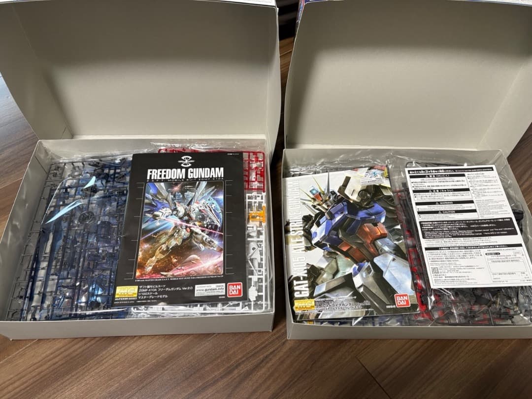 ダ*利様 一番くじA賞MGフリーダムガンダム＆ラストワン賞エールストライク2個セ