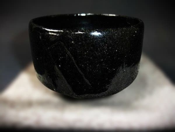 黒楽 香悦 神懸焼「室井香悦」作 黒楽 茶碗 茶道具 抹茶茶碗