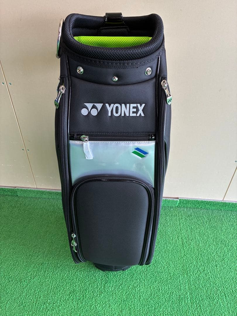 YONEX ゴルフバッグ キャディバッグ ブラック/シルバー（フードあり）