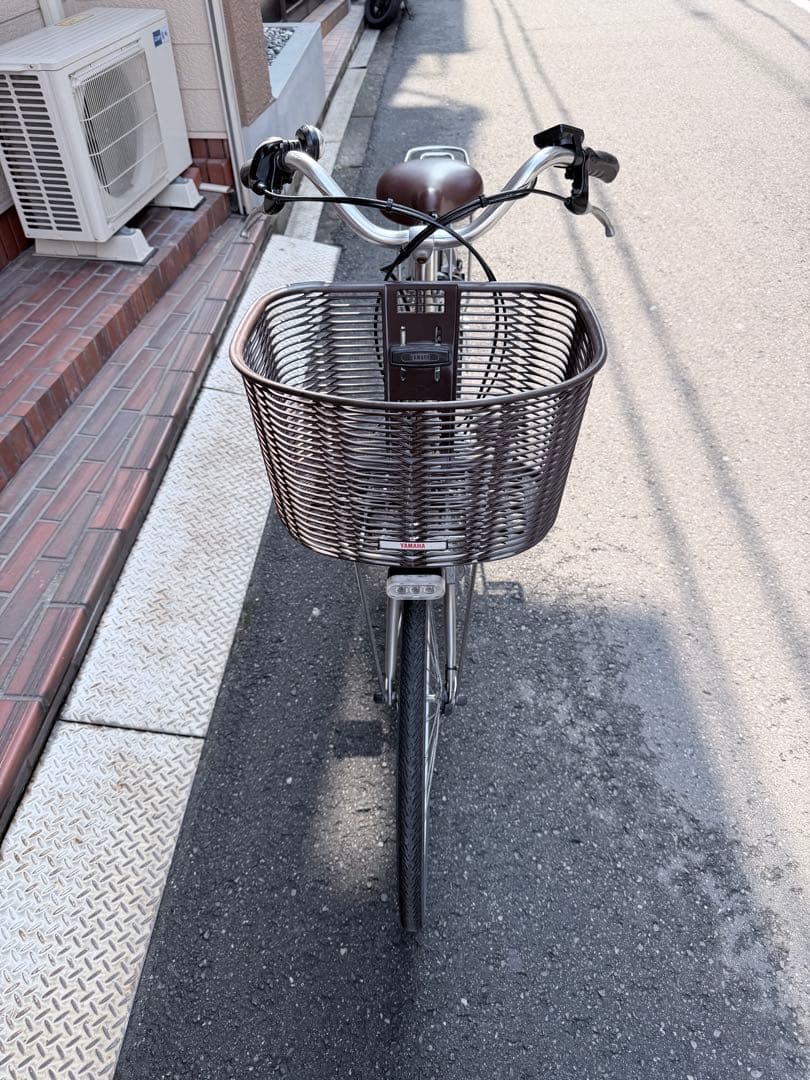 大阪府　ヤマハ　電動アシスト自転車 シティタイプ シルバー