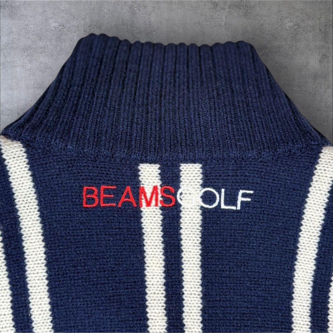 美品 BEAMSGOLF ビームスゴルフ ニット エアシャット ジップジャケット