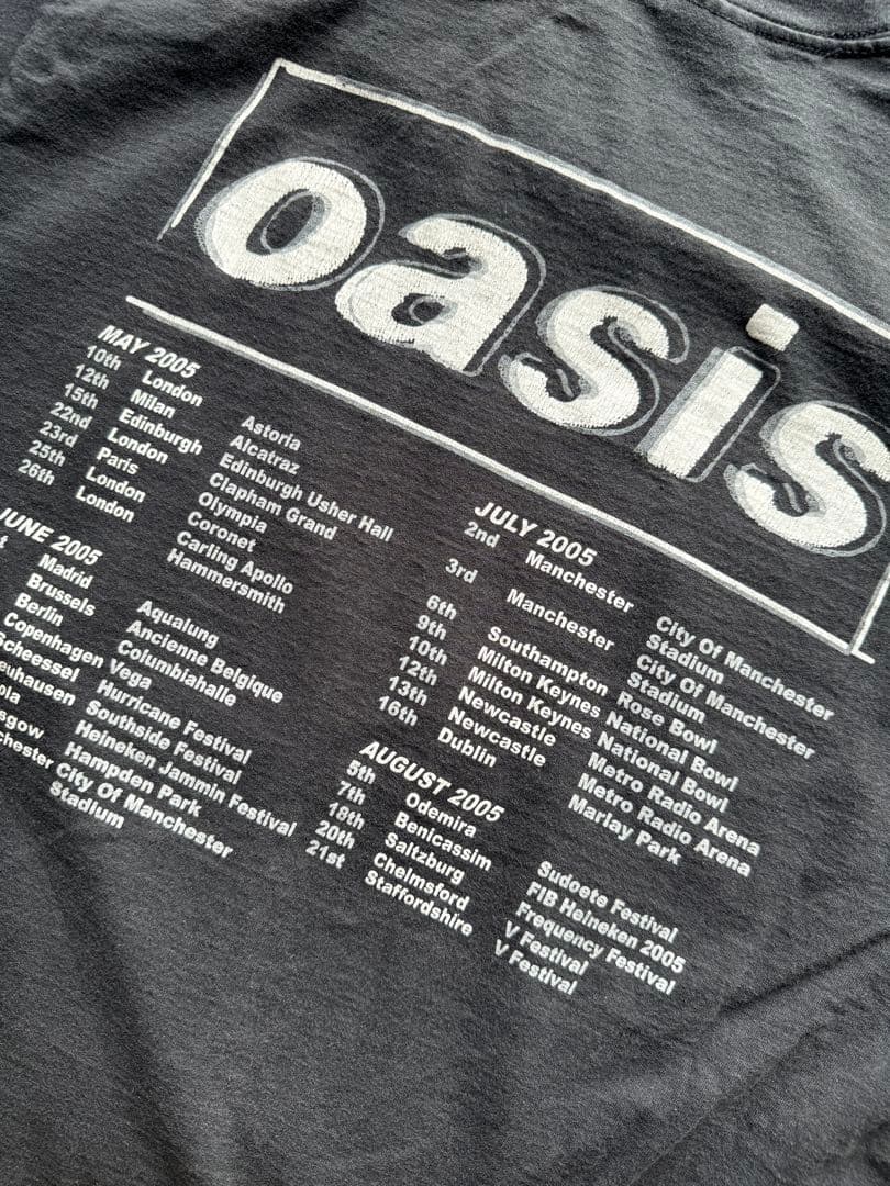 oasis 2005 ツアー バンド Tシャツ ブラック 当時 オアシス