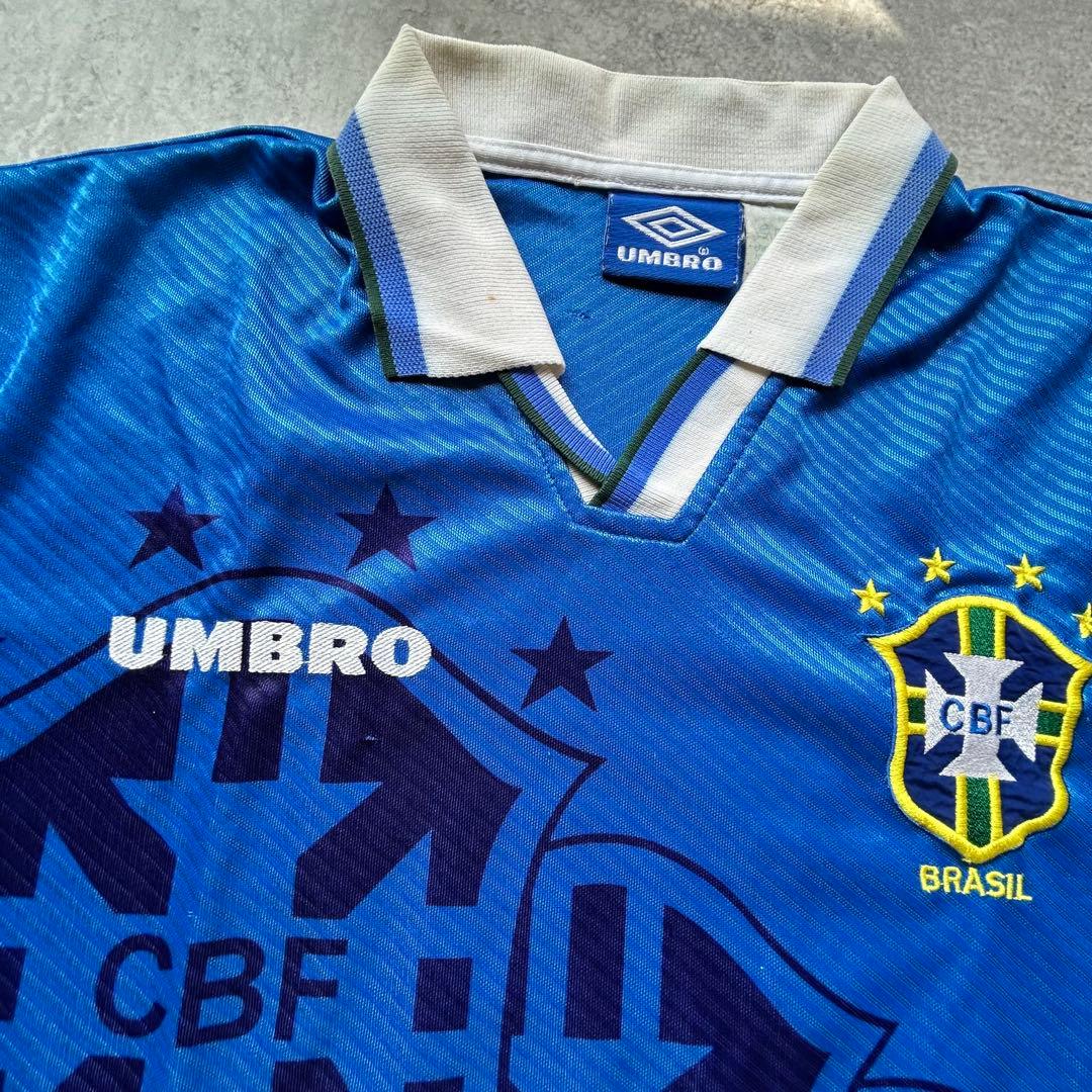 ブラジル代表 94 アウェイ アンブロ 青タグ 10 umbro ワードカップ