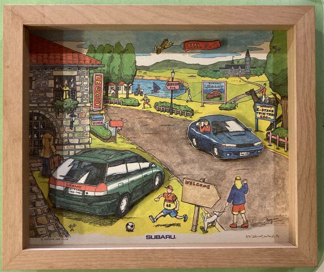 SUBARU レガシー　1993年販売店向け立体絵画　非売品