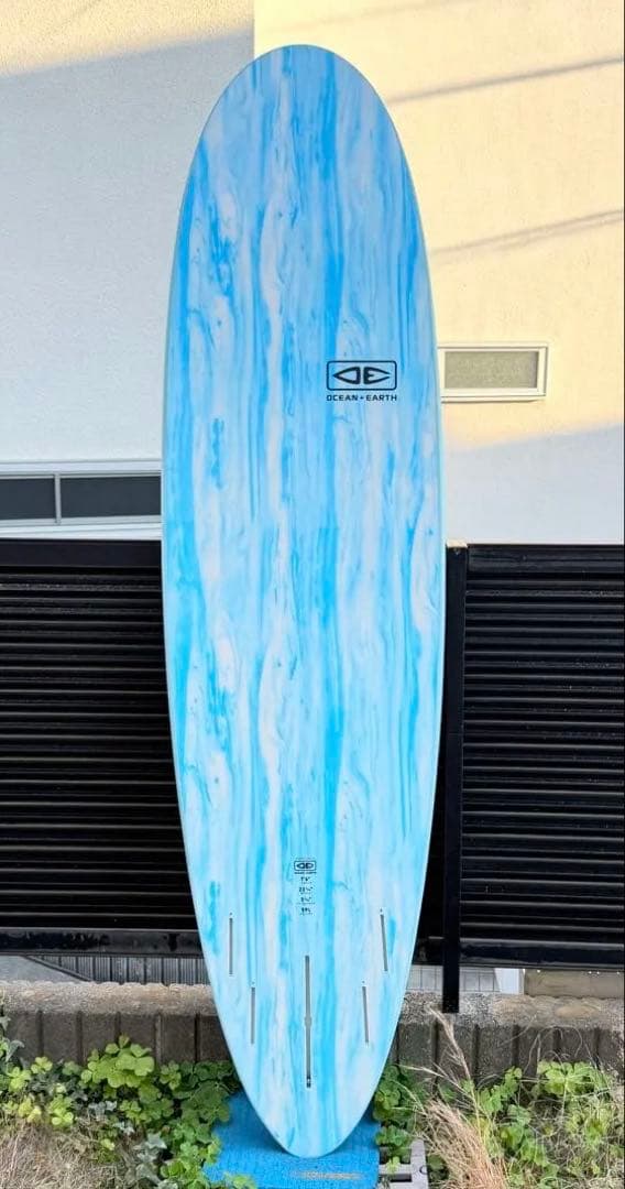 極美品！ O&E エポキシソフト 7’6” フィン付　スカイブルー