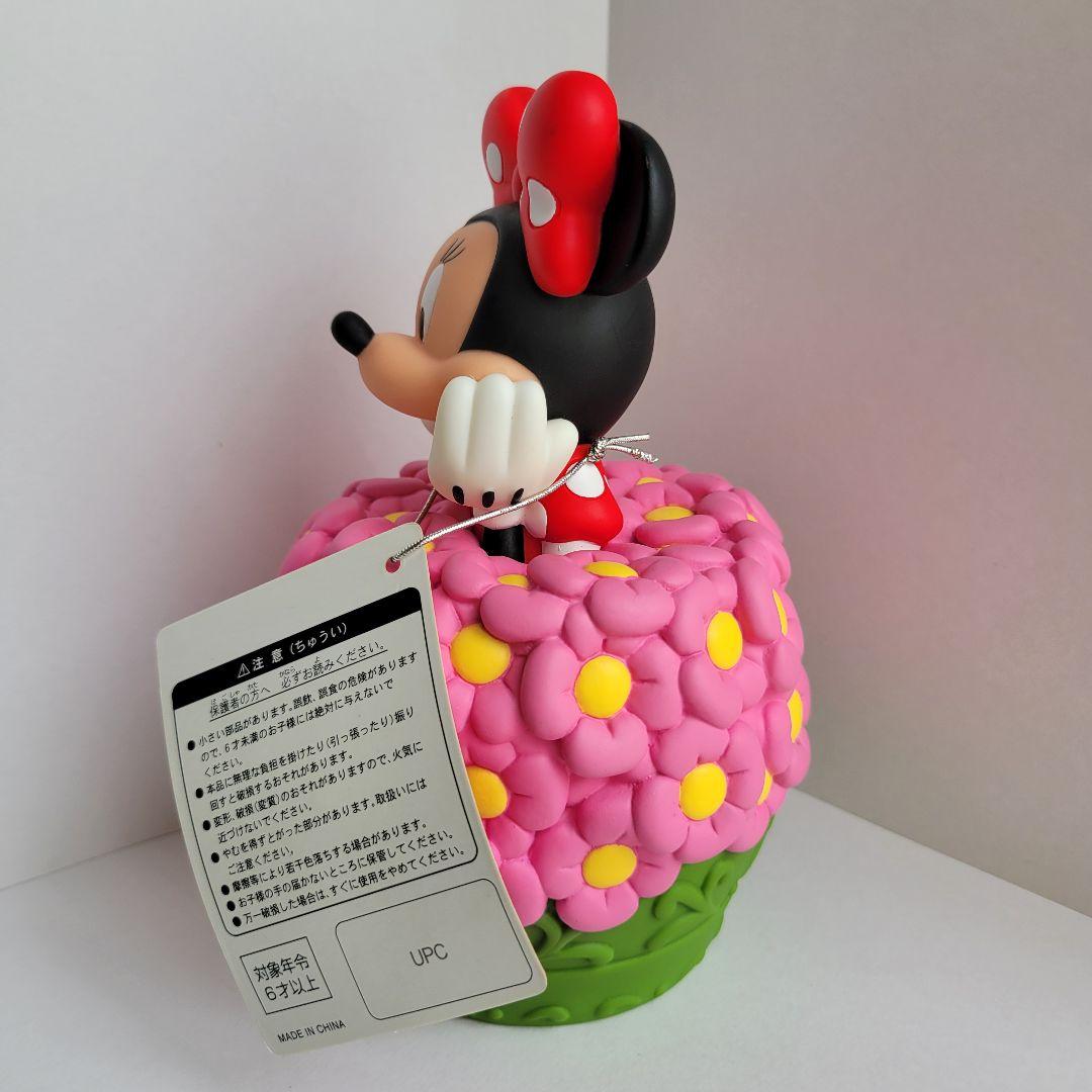 【希少未使用】 東京 ディズニーリゾート ミニーマウス 貯金箱 花 フィギュア