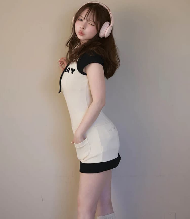 レディースウェア andmary Mary logo mini dress