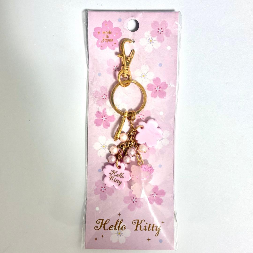 希少レア❣️Hello Kitty桜の花付きストラップ キーホルダー キティちゃん