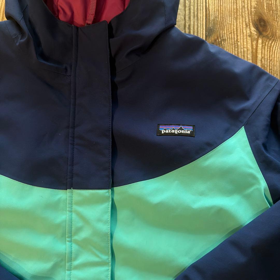 patagonia ジャケット XXL ネイビー　緑　スキー　スノーボード