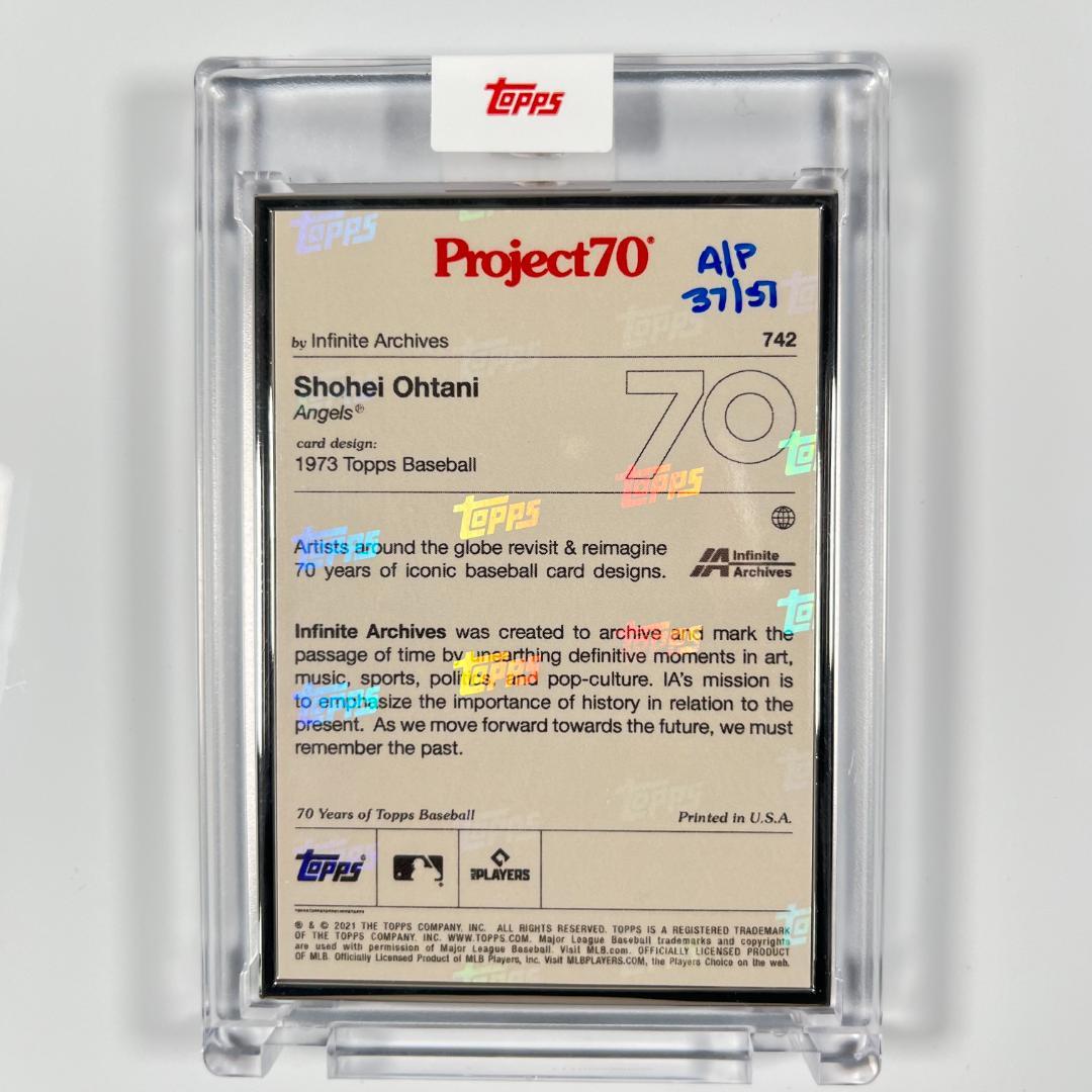 【世界51枚限定】 大谷翔平 Topps Project70 742 37/51