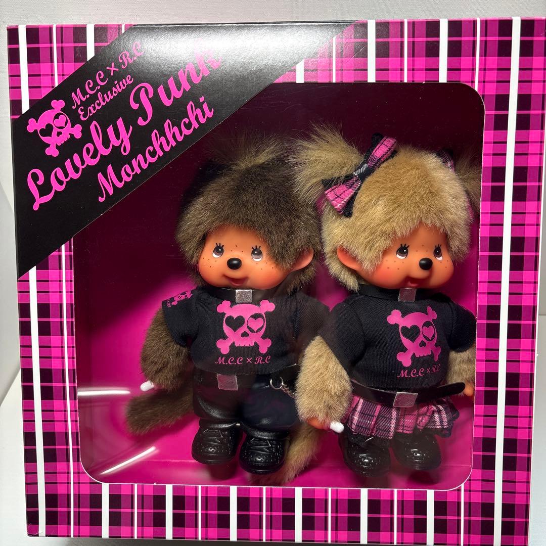 新品 ラブリーパンク モンチッチ ペア monchhichi 582