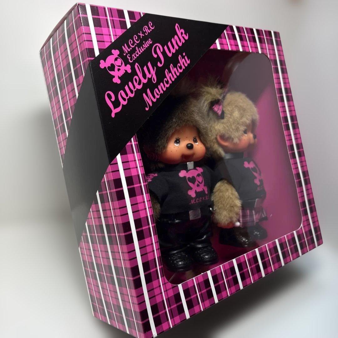 新品 ラブリーパンク モンチッチ ペア monchhichi 582