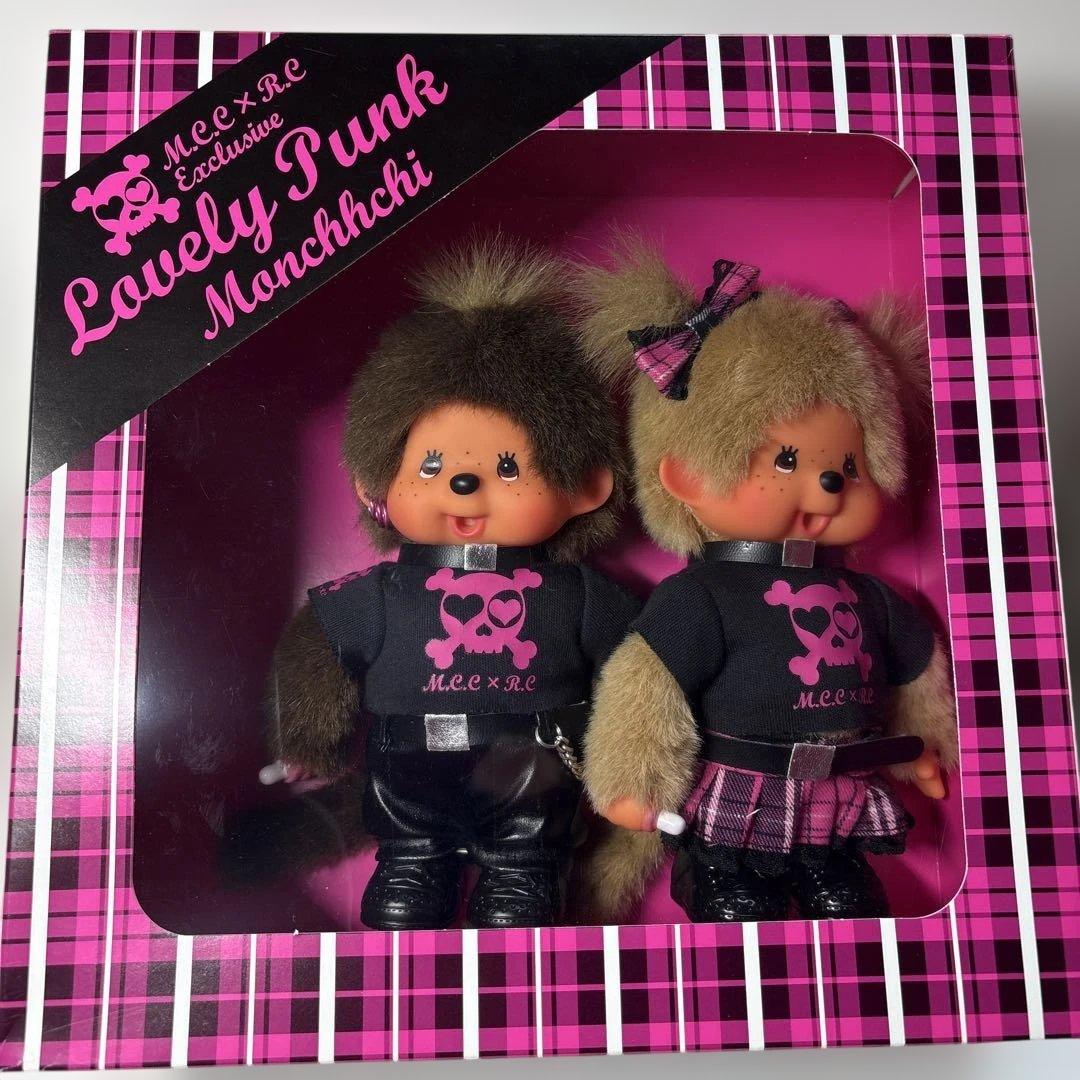 新品 ラブリーパンク モンチッチ ペア monchhichi 582