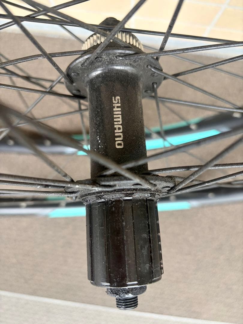 完成車外し29インチMTBホイール前後 シマノHG CenterLock QR