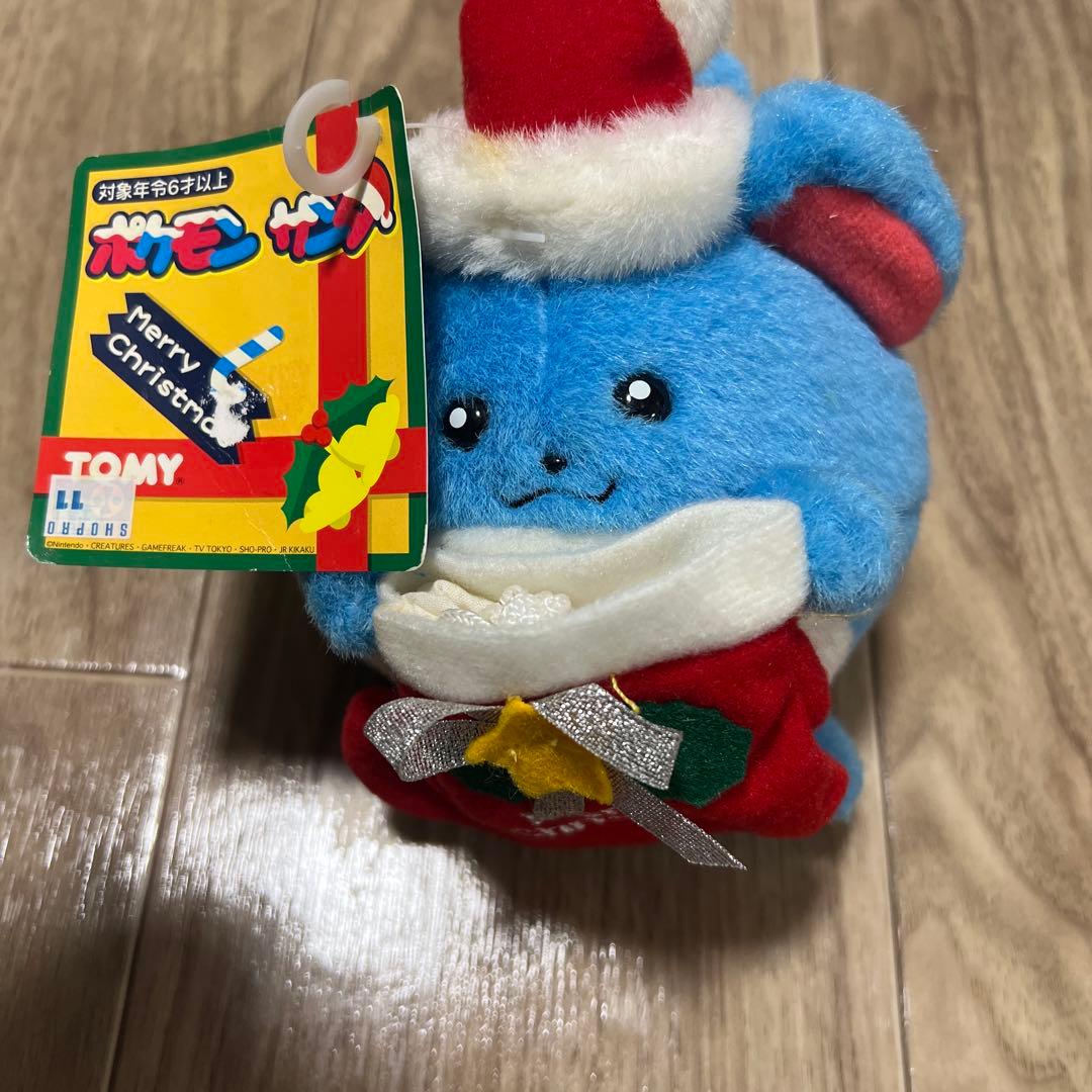 TOMY ポケモン マリル　ぬいぐるみ　サンタ　クリスマス　初期　レトロ　レア