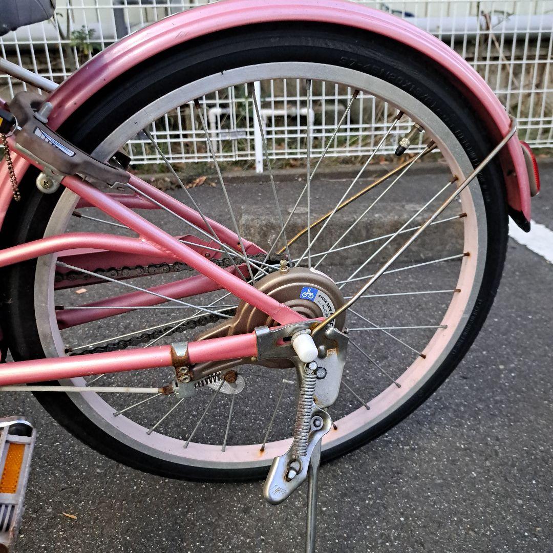 20インチ　子供用自転車 ピンク 前カゴ付き
