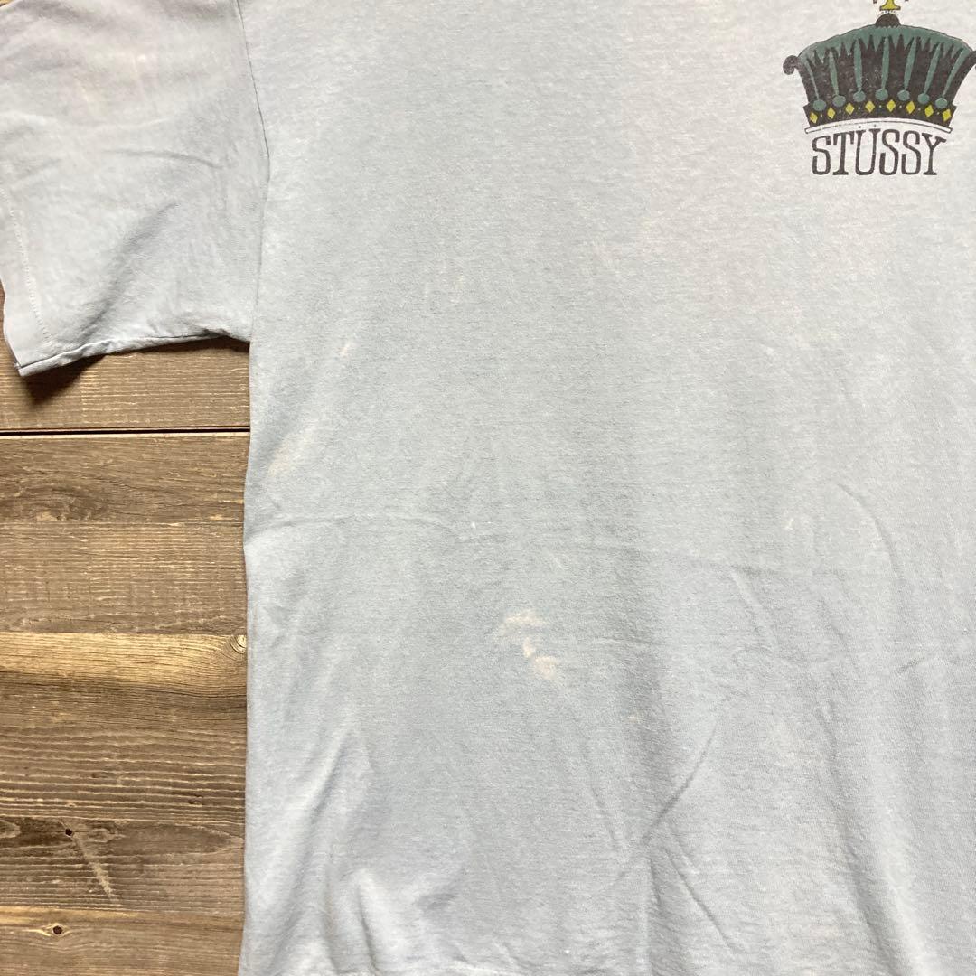 レア★80s OLD STÜSSY クラウンクロス 黒タグ ビンテージ Tシャツ
