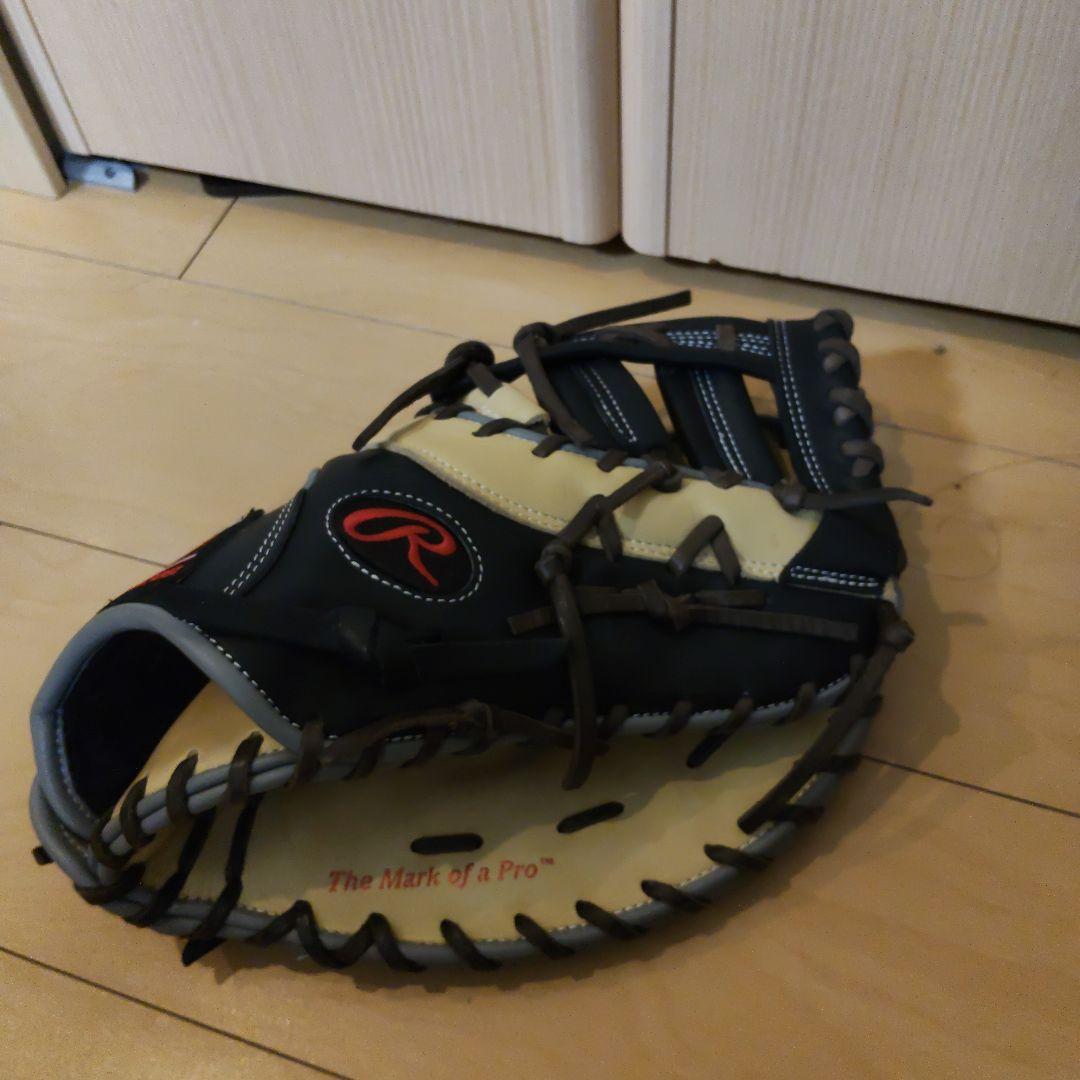Rawlings 軟式用グローブ 黒/ベージュ ファーストミット