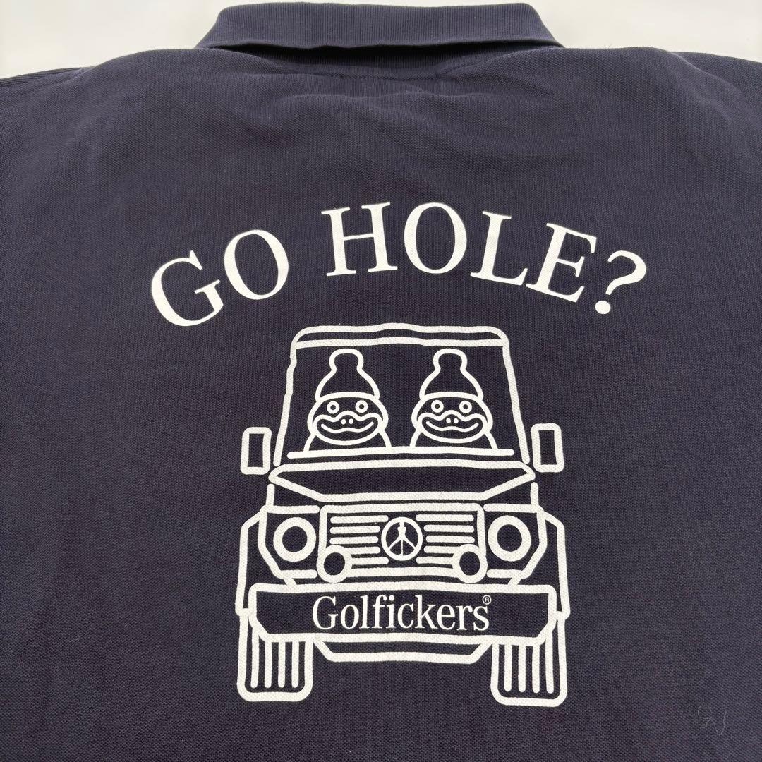 Golfickers ゴルフィッカーズ ポロシャツ XL 紺 ネイビー 862