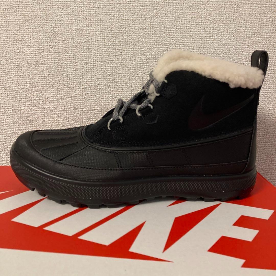 23.5cm Nike ファー付きブーツ ブラック 黒色 537345
