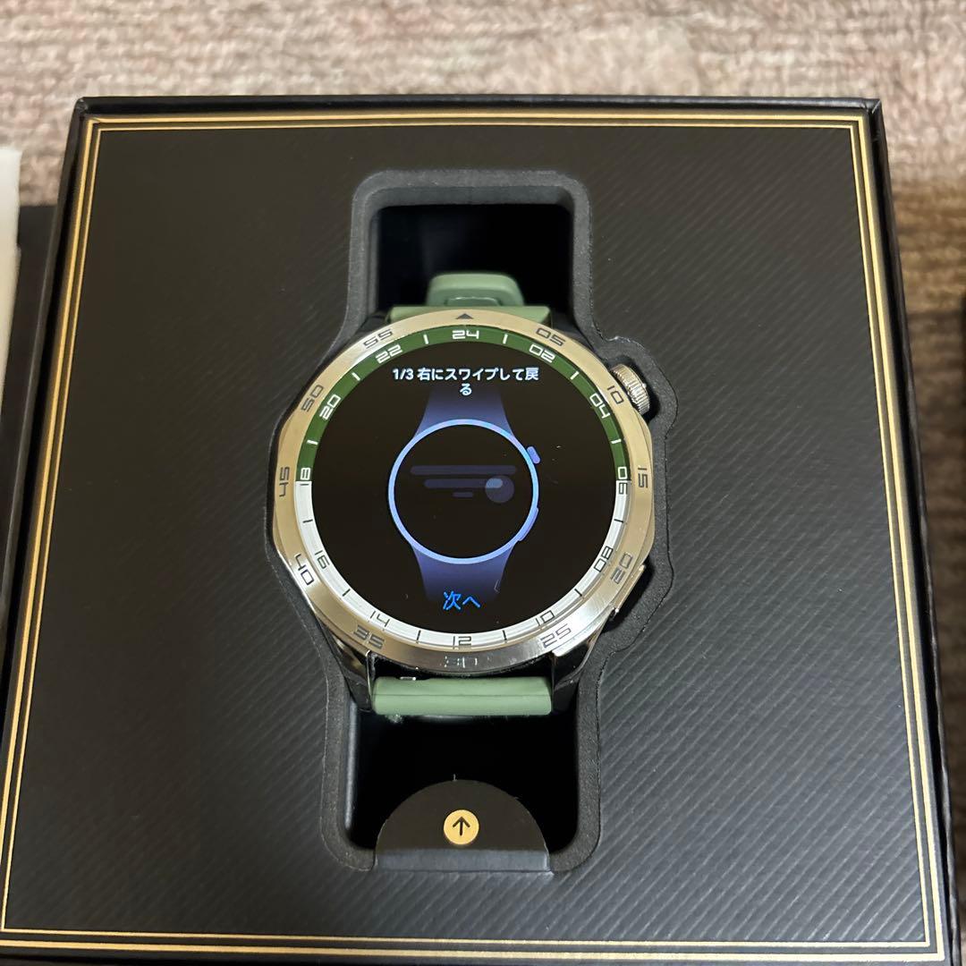 ファーウェイHUAWEI WATCH GT4 グリーン 専用保護フィルム2枚付属