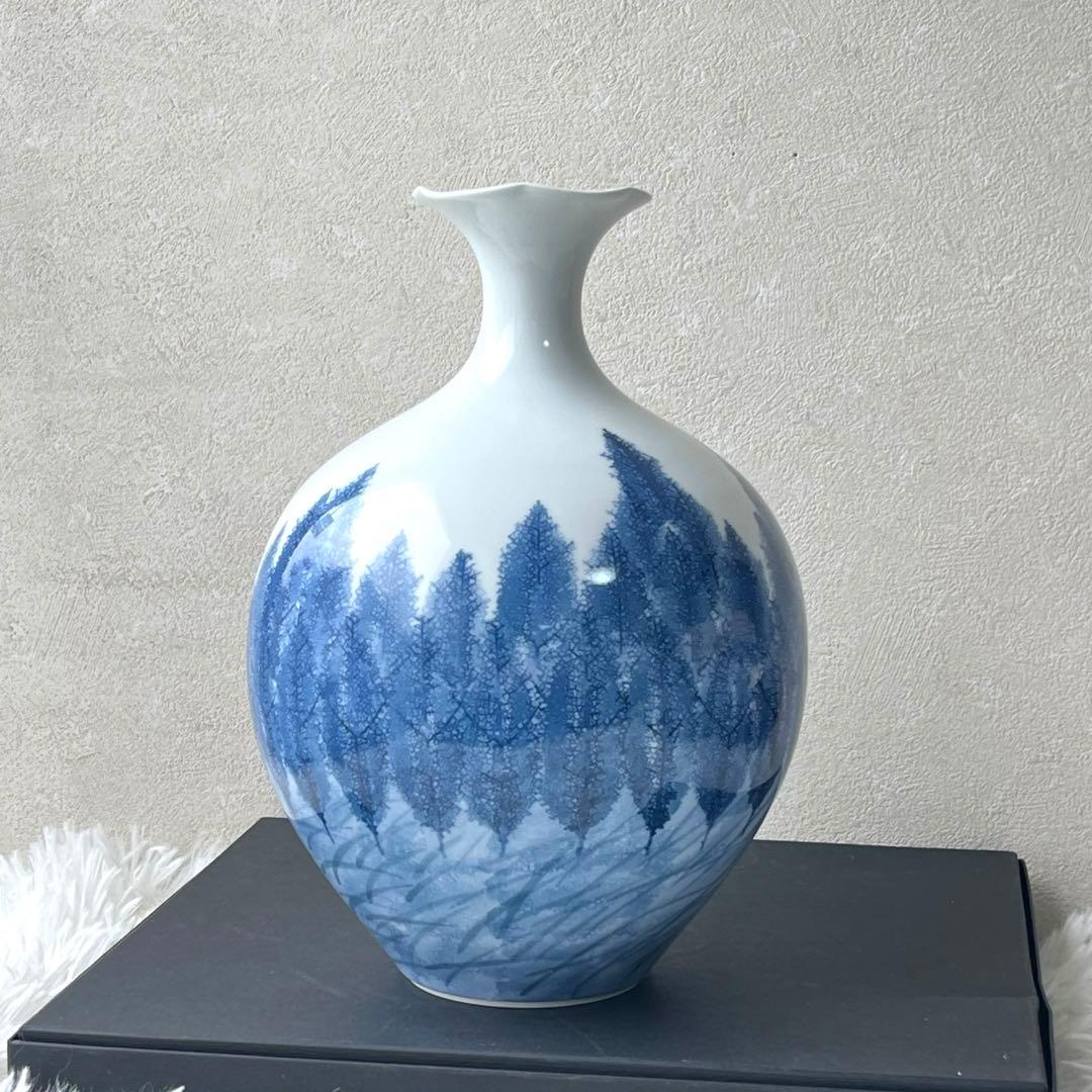 日展作家　伝統工芸作家　藤井朱明作　花瓶　花入　壺