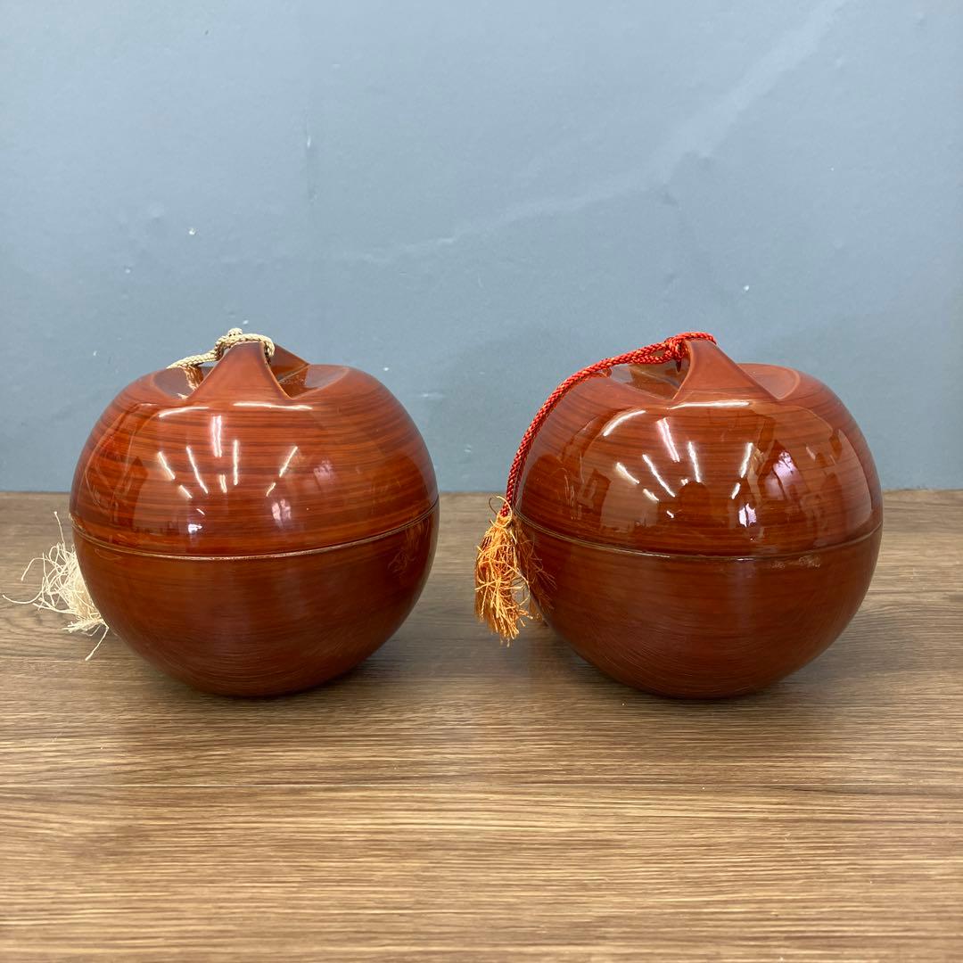 B-5 昭和レトロ 高級 蛤碁石 碁笥 漆塗り風 木製 入れ物 卓上ゲーム用