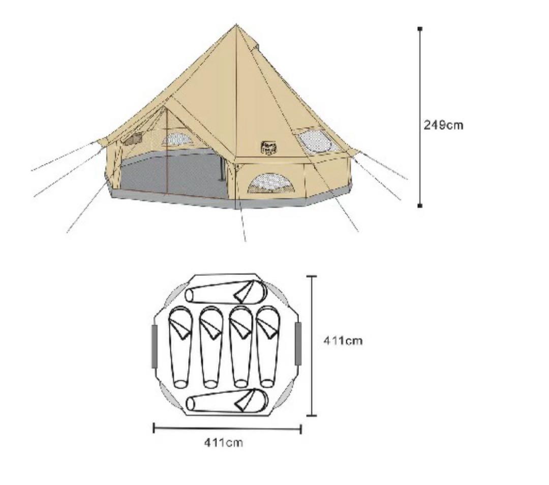 ティンバーリッジ パオテント ベルテント コストコ　6人用　ワンポールテント