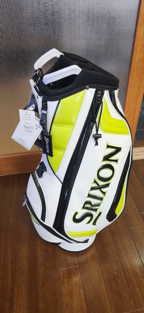 Srixon キャディバッグ ホワイト/イエロー9.5型軽量モデル