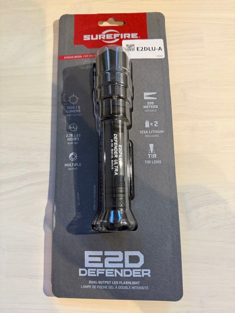 SUREFIRE E2DLU-A 1000/5ルーメン シュアファイア