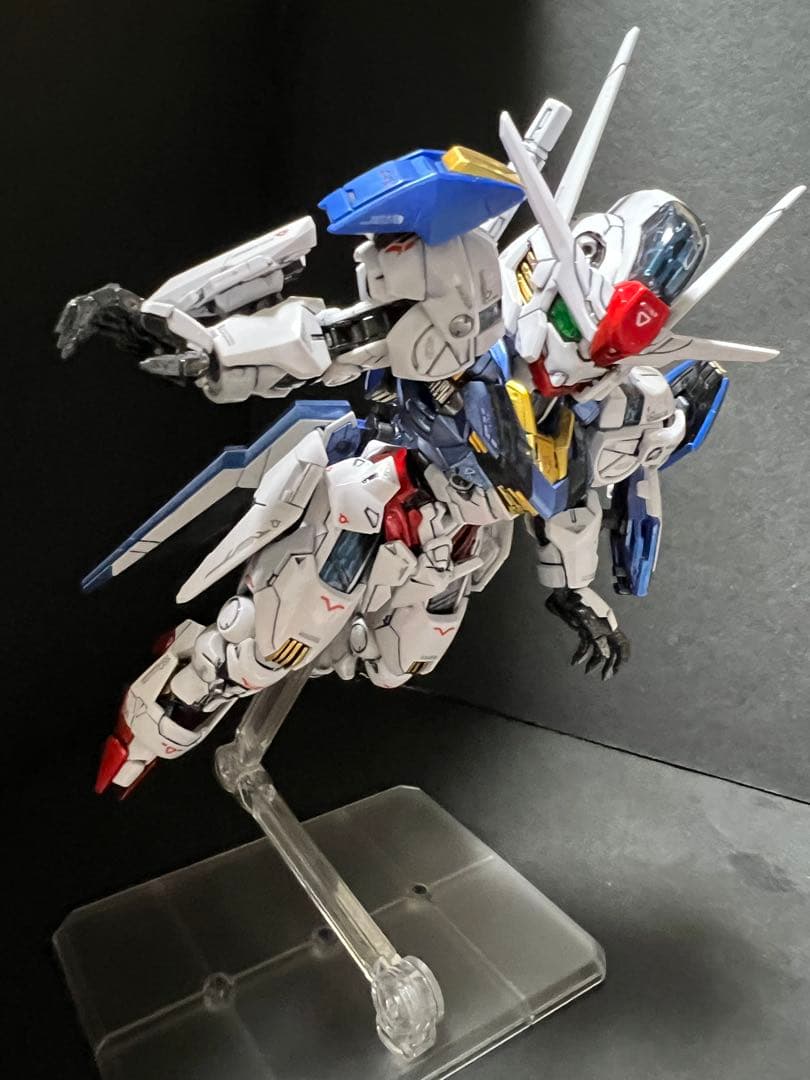 MGSD ガンダムエアリアル 塗装完成品+ウェポンディスプレイベースウエポン