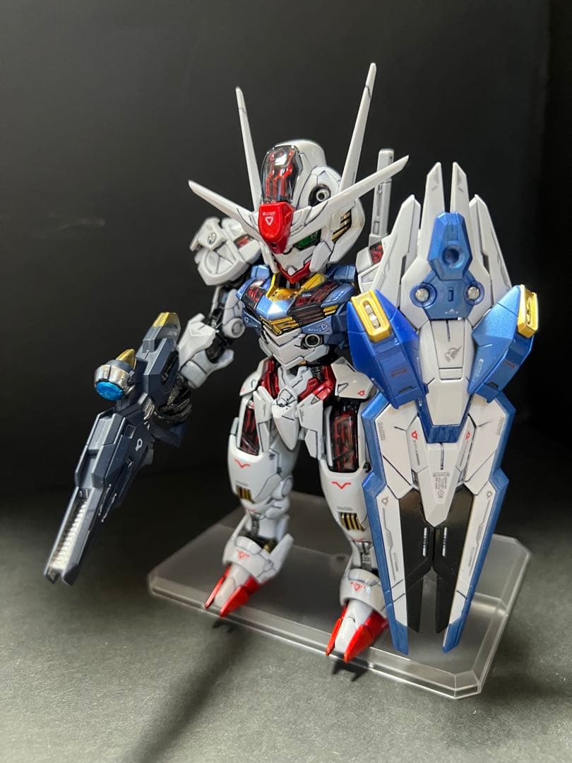 MGSD ガンダムエアリアル 塗装完成品+ウェポンディスプレイベースウエポン