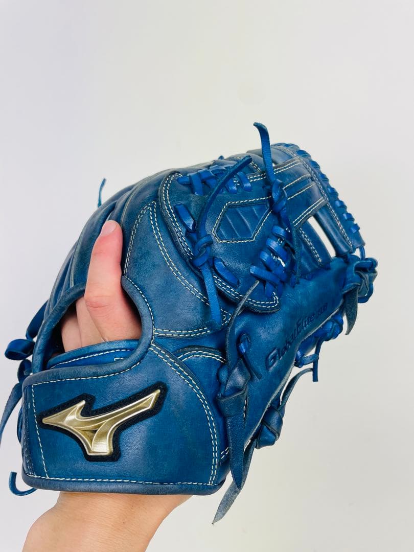 MIZUNO ミズノ　グローバルエリート　野球グローブ　軟式用　内野手向き　青