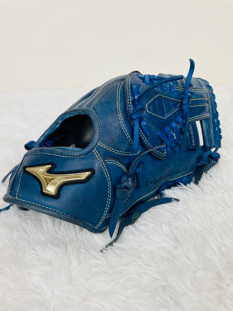 MIZUNO ミズノ　グローバルエリート　野球グローブ　軟式用　内野手向き　青