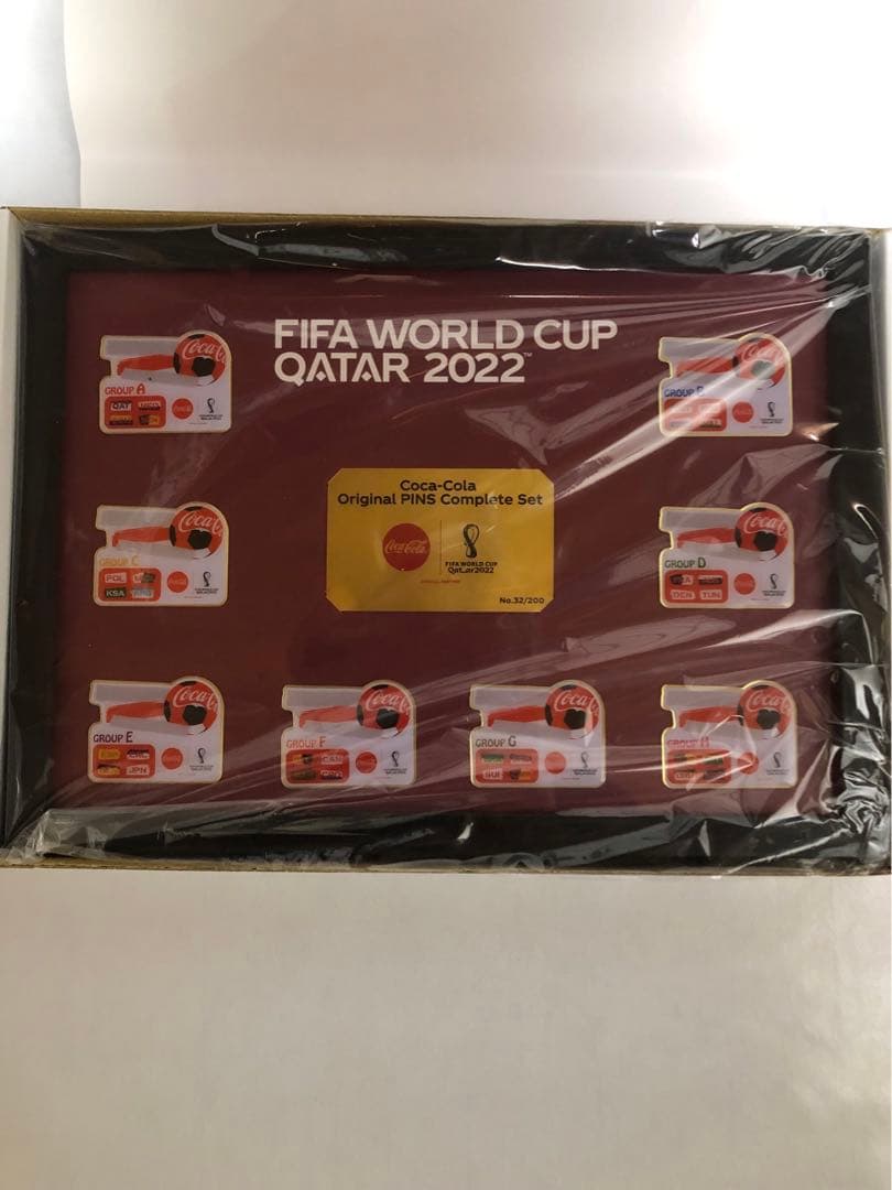当選品！！FIFAワールドカップカタール2022ピンズ&純金プレートセット未開封