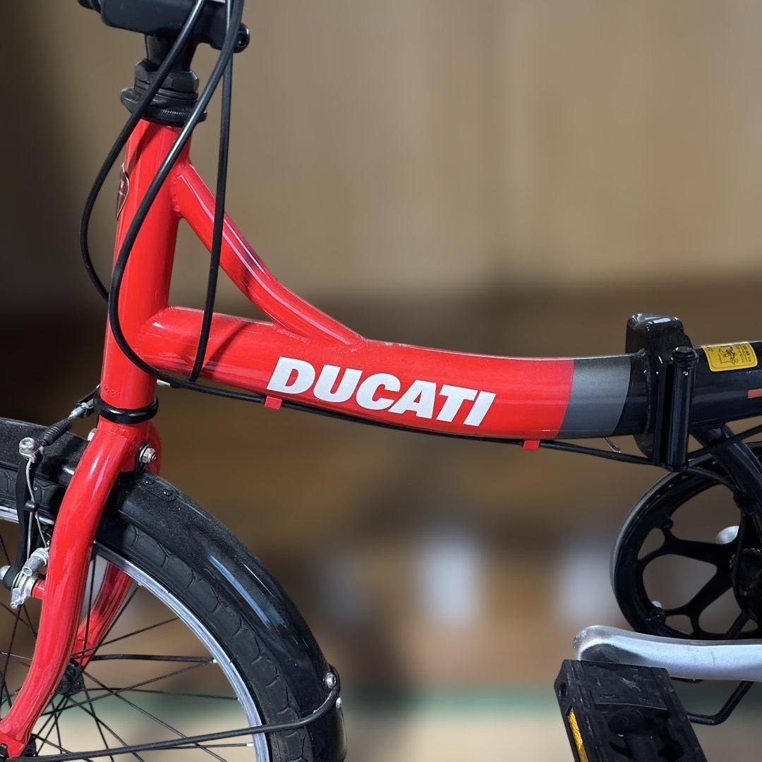 DUCATI 折りたたみ自転車 6段変速　レッド
