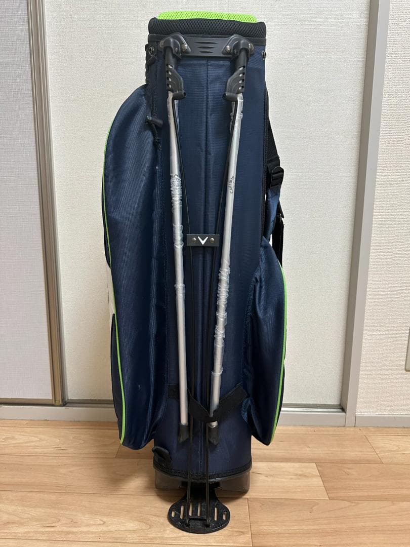 【未使用品・美品】Callaway キャディバッグ ネイビー/ホワイト/グリーン