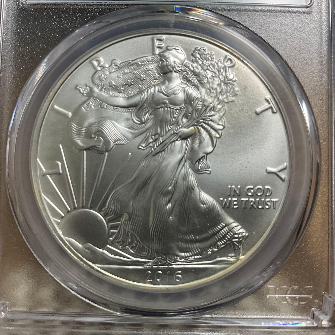 【新品】Silver Eagleイーグル銀貨2016 PCGS MS70 30年