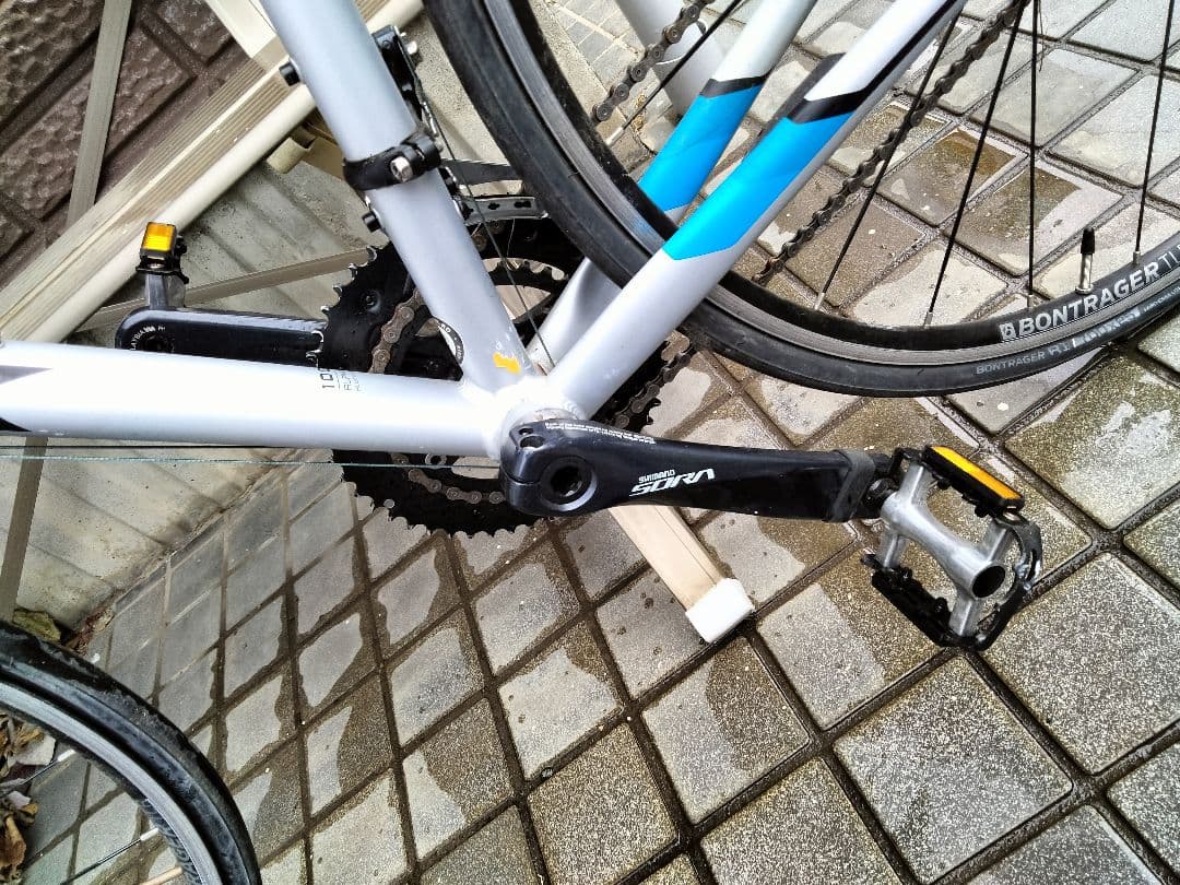 引取限定　TREK domane　シルバー　ブルー　サイズ５２ｃｍ