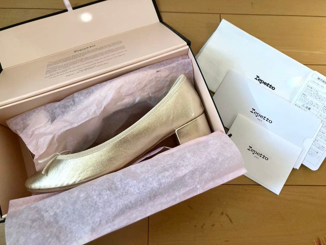 ✴︎美品✴︎ Repetto レペット 40 ゴールドバレエシューズ 箱付き