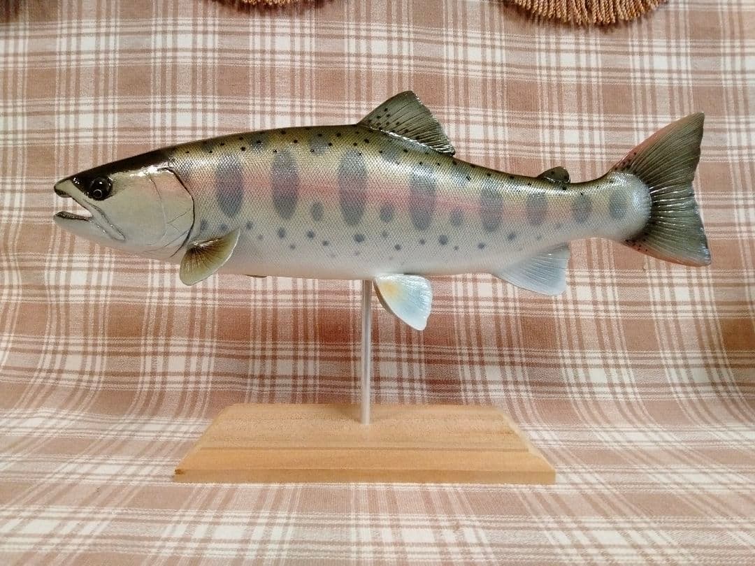 ハンドメイド　39cmヤマメ　フィギュア　レプリカ　魚釣り　ルアー釣り